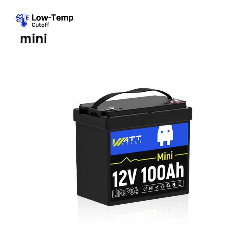Mini LiFePO4 Lithium Battery 12v 100Ah | WattCycle – Wattcycle-US