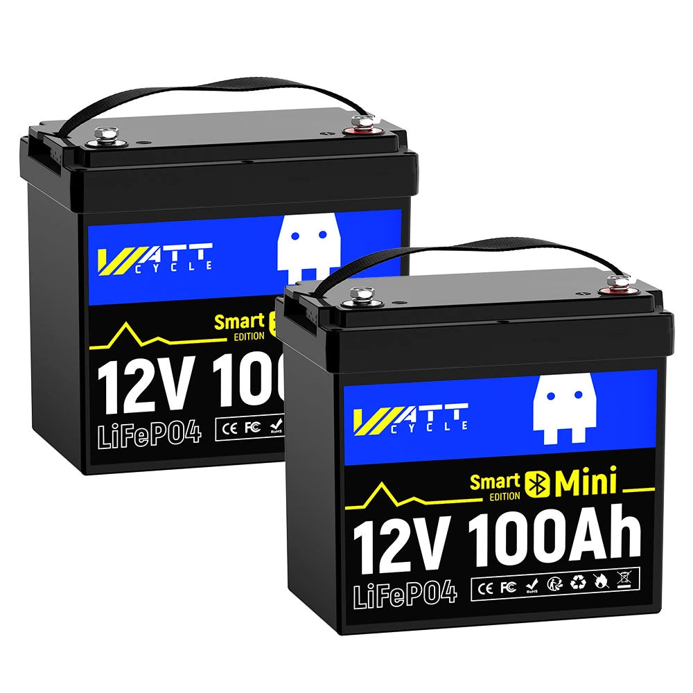 Mini LiFePO4 Lithium Battery 12v 100Ah | WattCycle – WattCycle-US